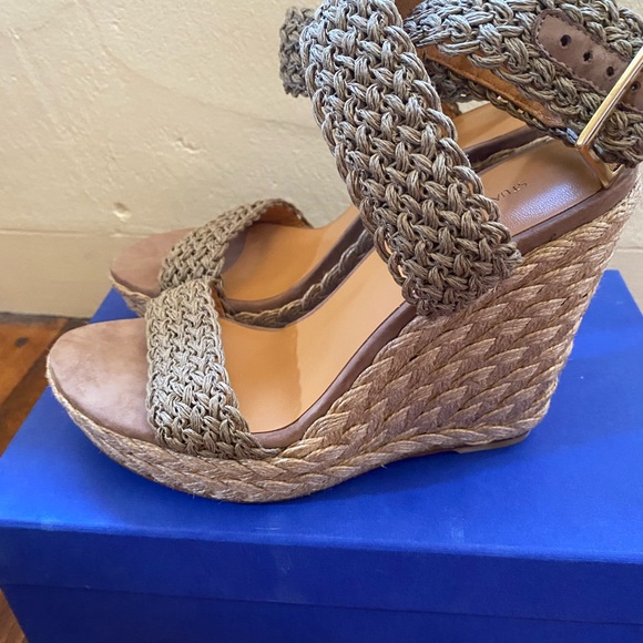 Stuart Weitzman | Shoes | Stuart Weitzman Alex Crochet Wedge Sandal ...